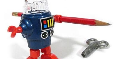 Wind Up Pencil Robots | RetroToysUSA.com